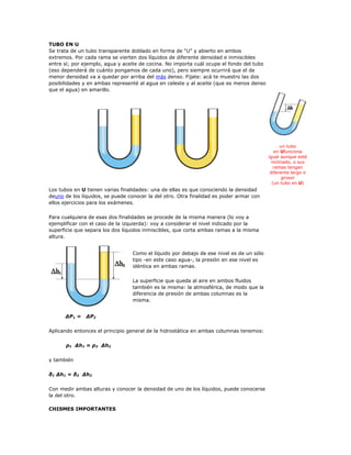 Tubo en u | DOCX
