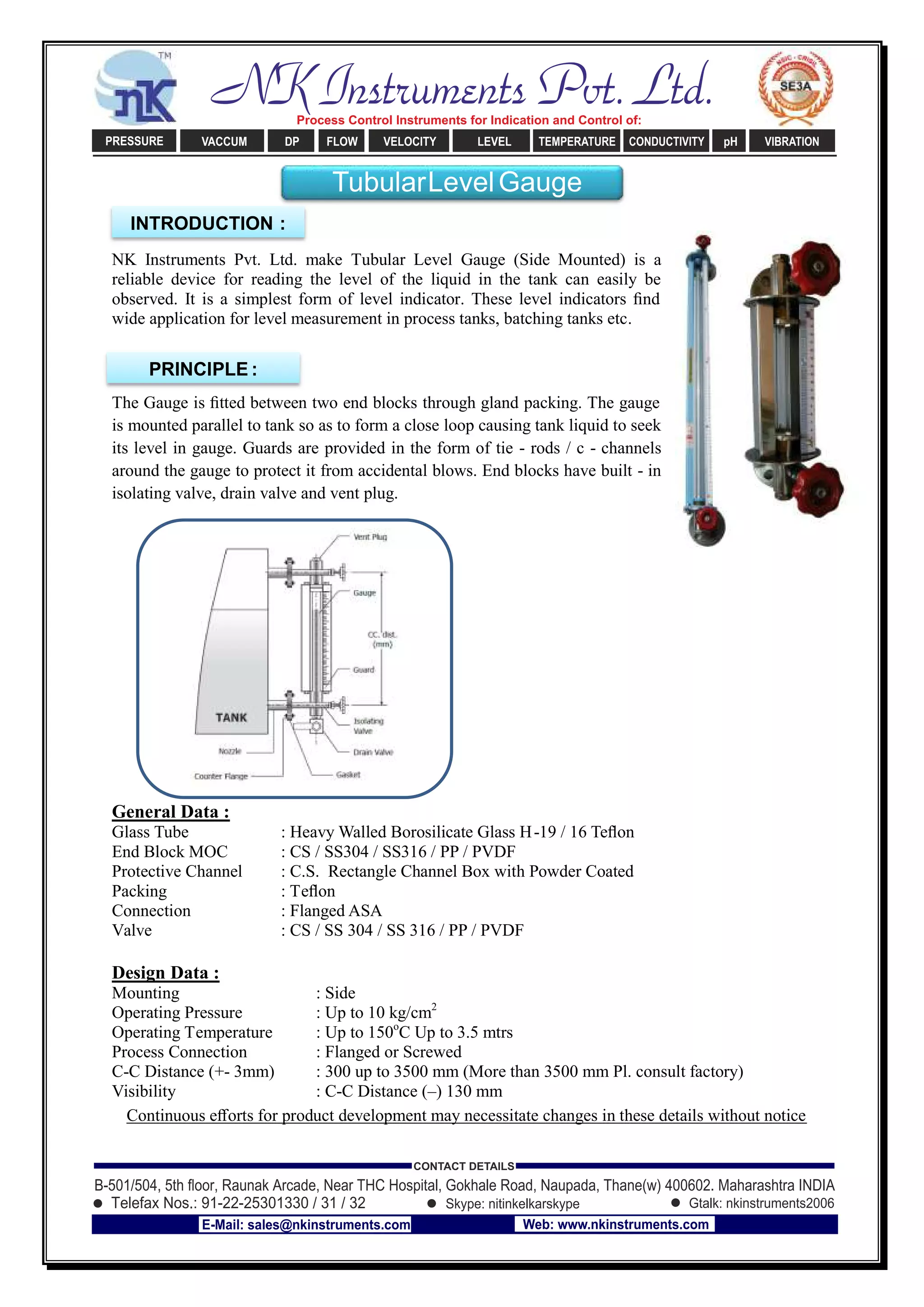 Tubular Glass Level Gauge | PDF | Science