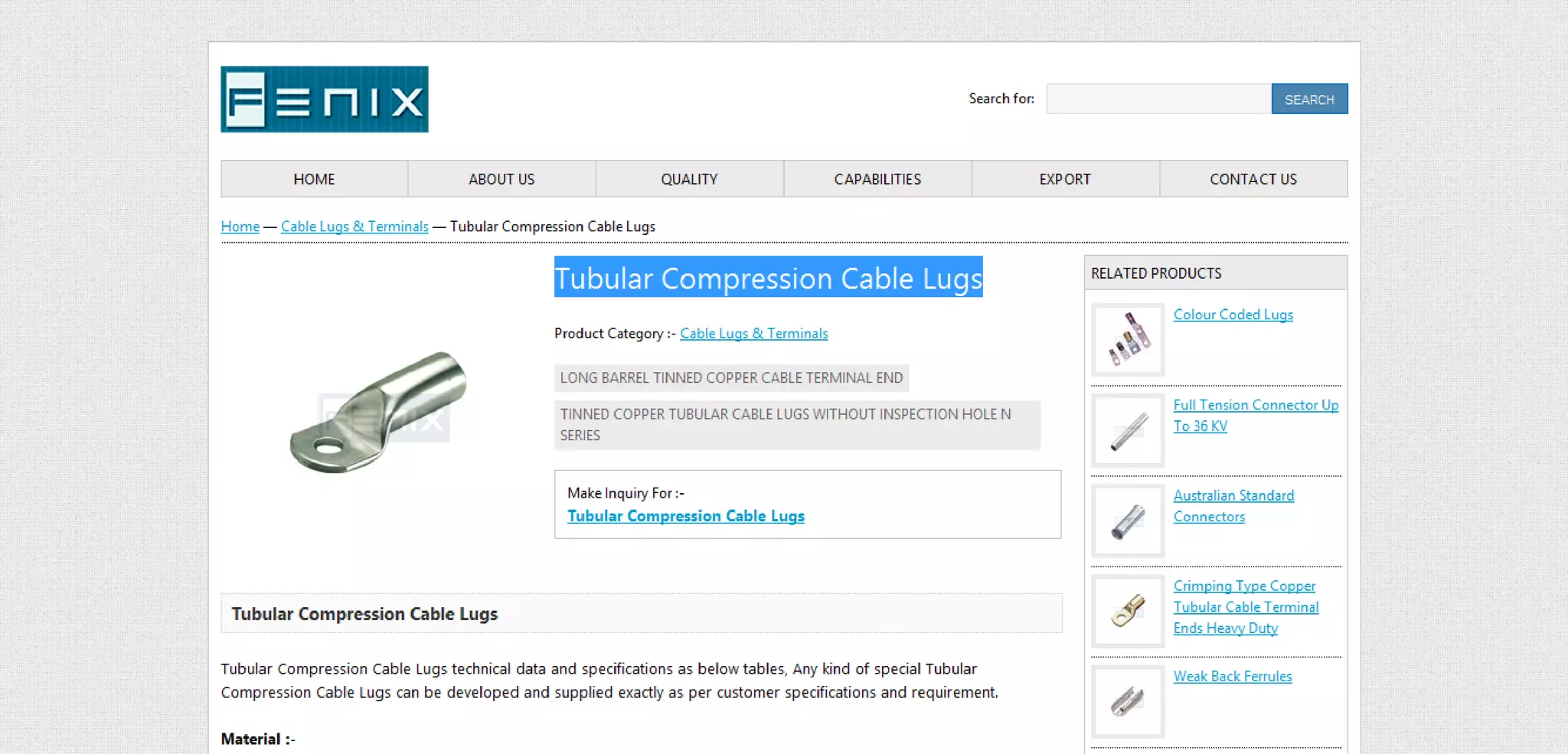 Tubular compression cable lugs | PDF