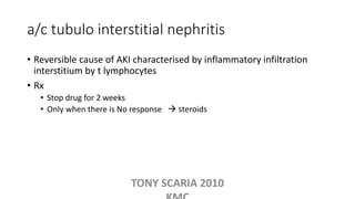 Tubular disorders of kidney REVISION NOTES | PDF