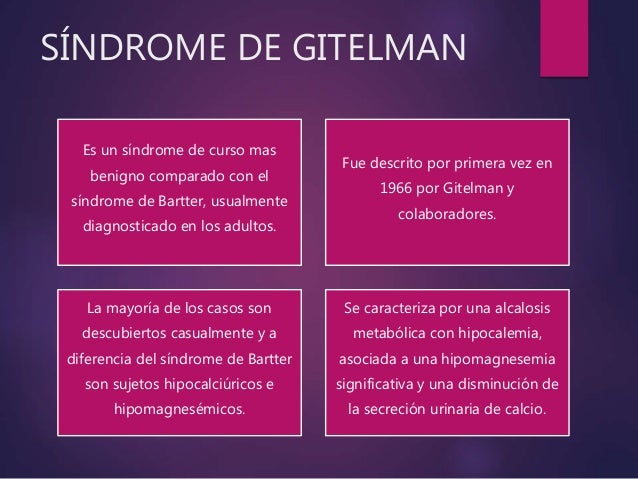 Síndrome de Gitelman (Tubulopatias)