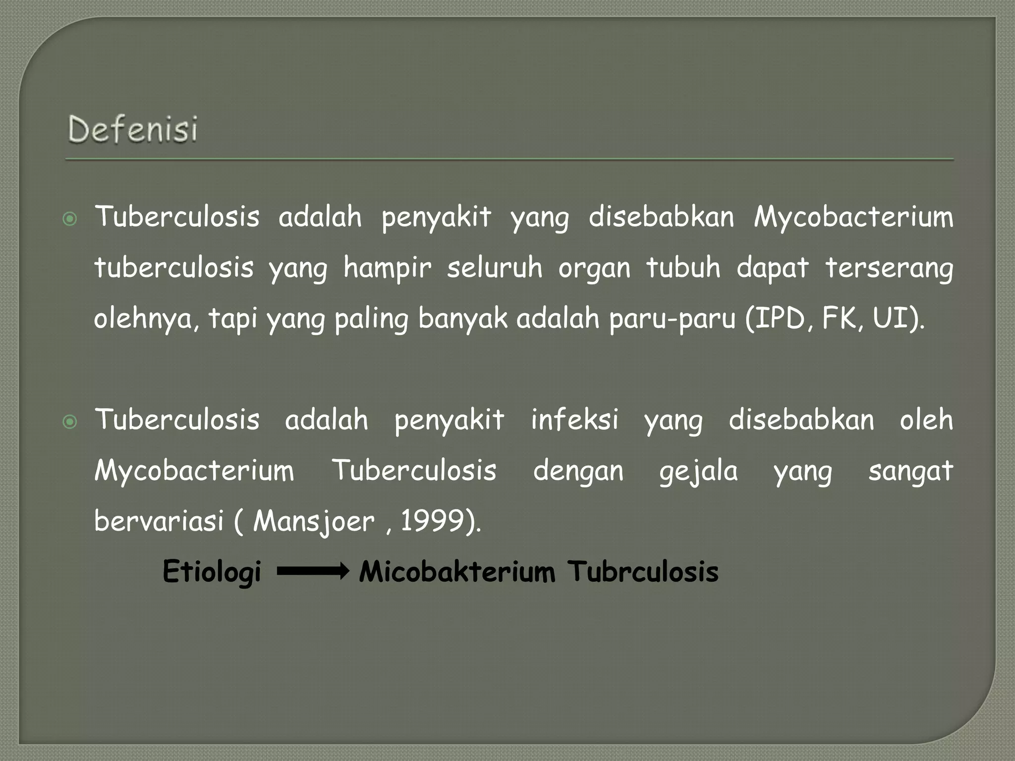 Tuburculosis paru {tbc paru} | PPT