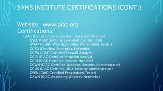 Cyber Security Career Advice | PPTX