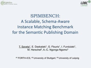 SPIMBENCH: A Scalable, Schema-Aware Instance Matching Benchmark for the Semantic Publishing ...