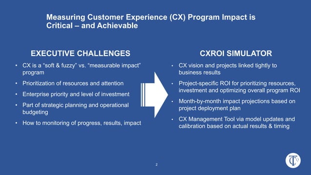 Tucker & Company cx roi simulator | PPT