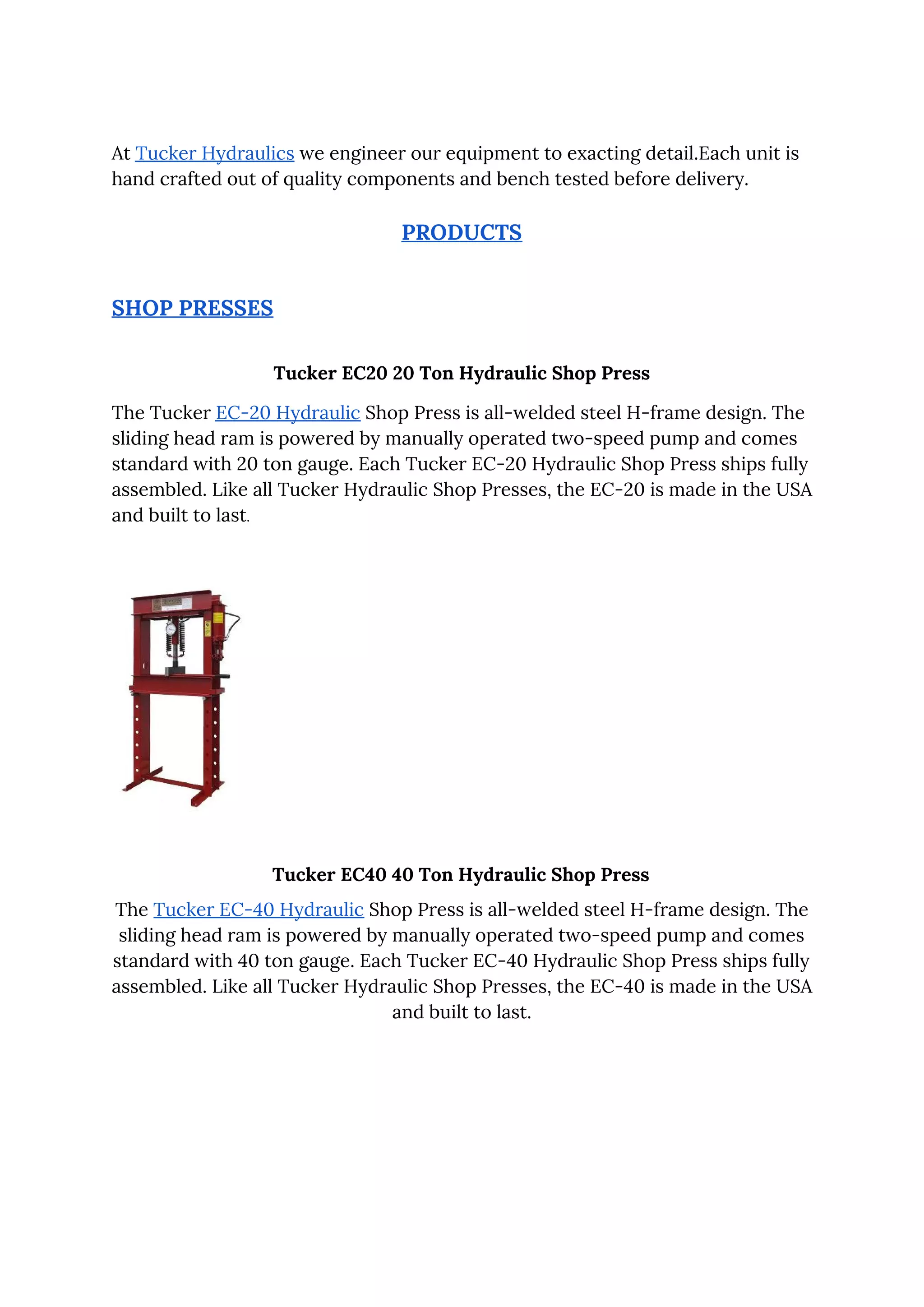 H-Frame shop press | PDF