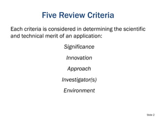 Tucker workshop core review criteria | PPT