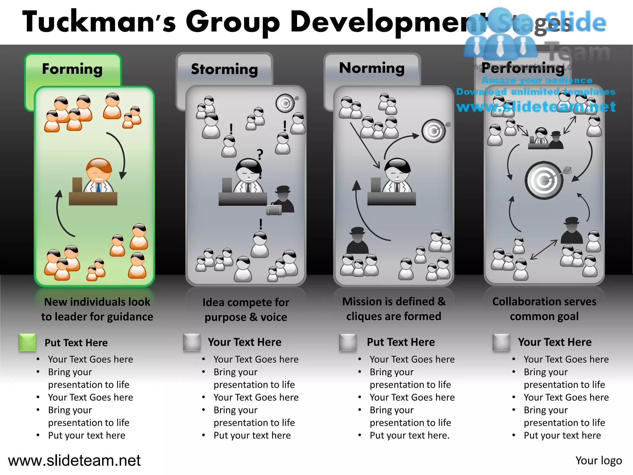 Tuckmans forming storming norming performing group development ...