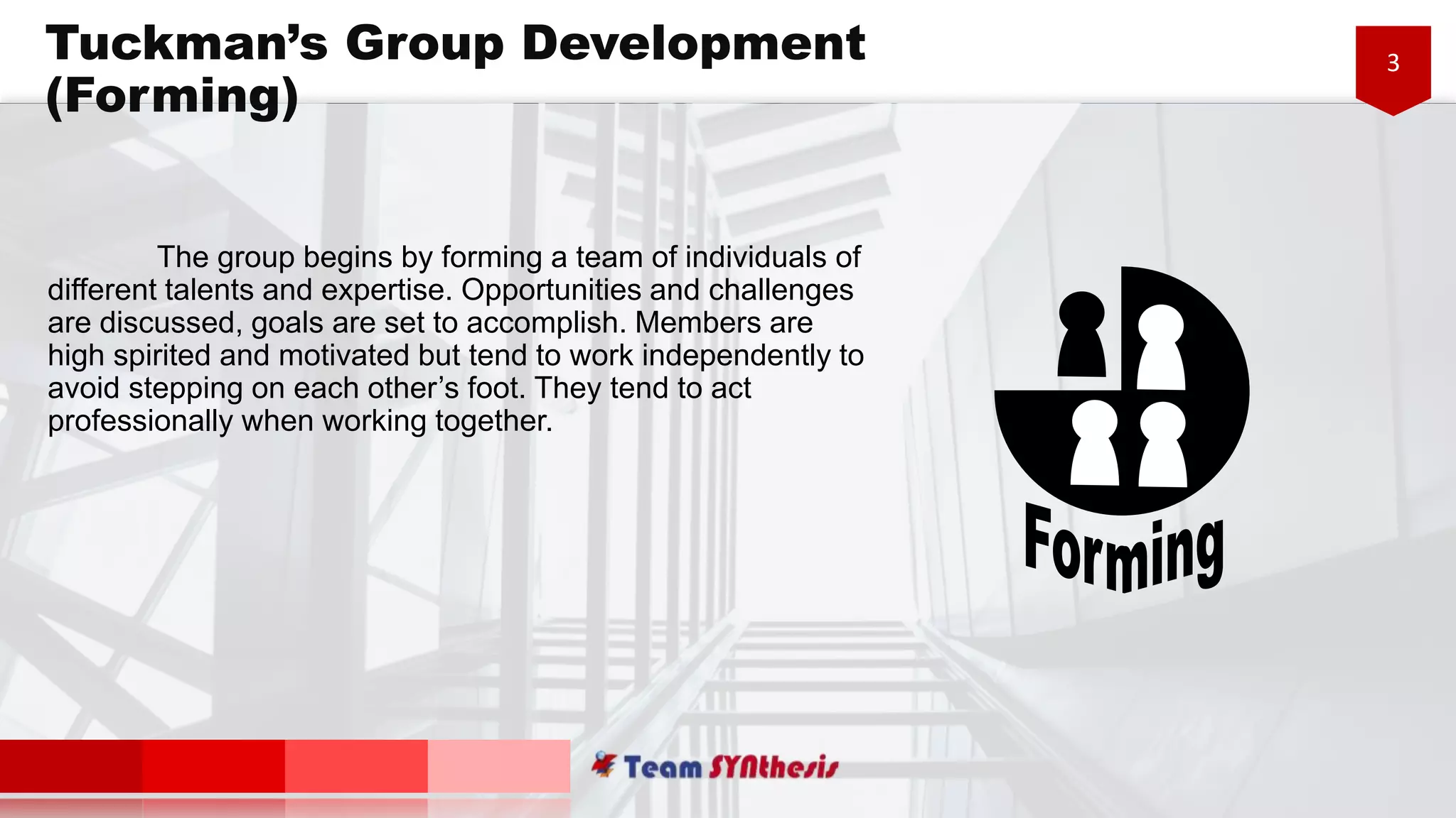 Tuckman's group development (Forming) | PPTX