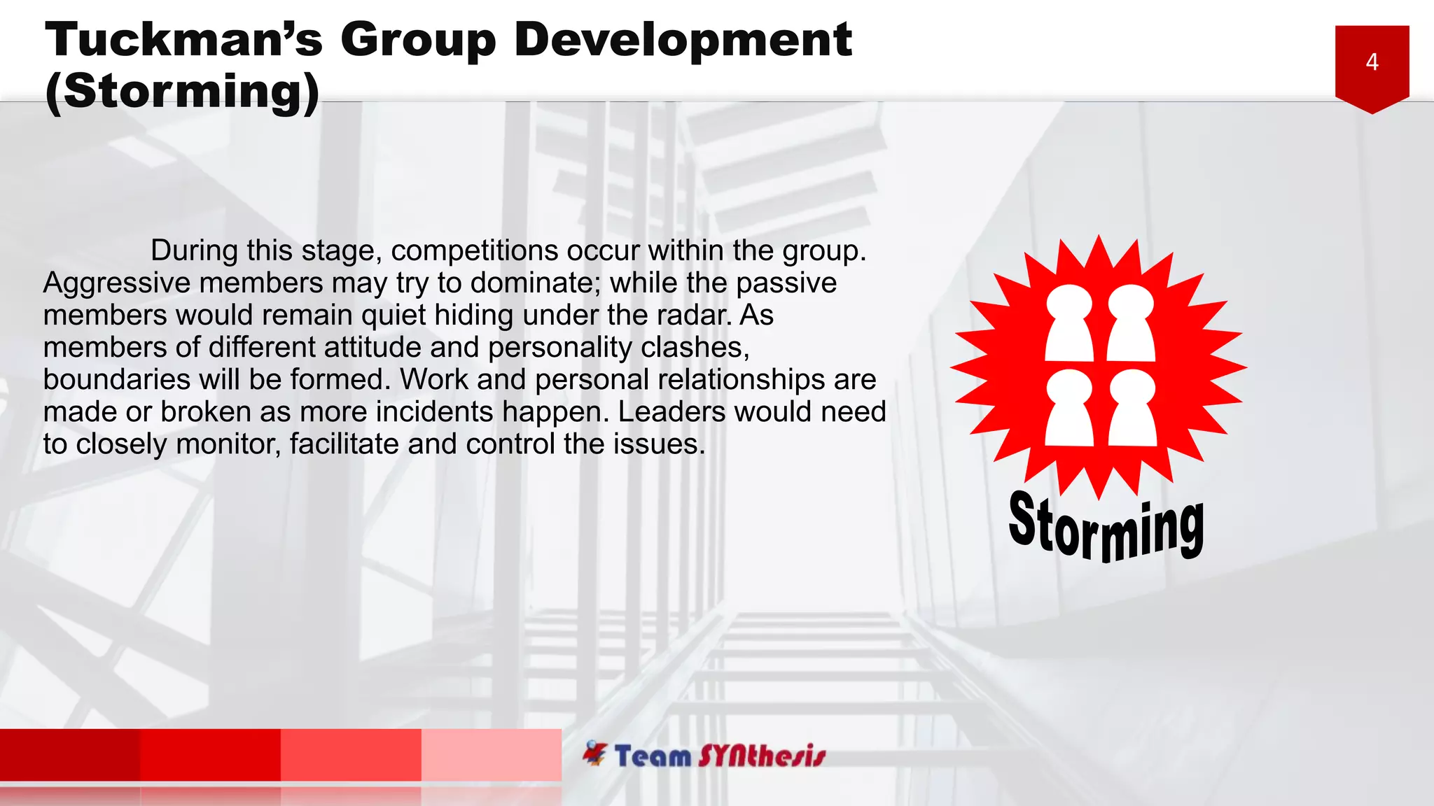 Tuckman's group development (Storming) | PPTX