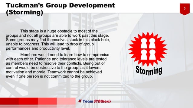 Tuckman's group development (Storming) | PPTX