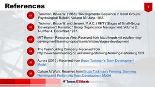 Tuckman's group development (Summary) | PPTX