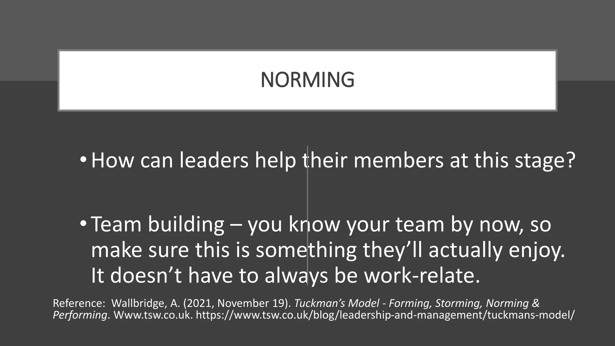 Tuckman's Model - FORMING, STORMING, NORMING & PERFORMING | PPTX