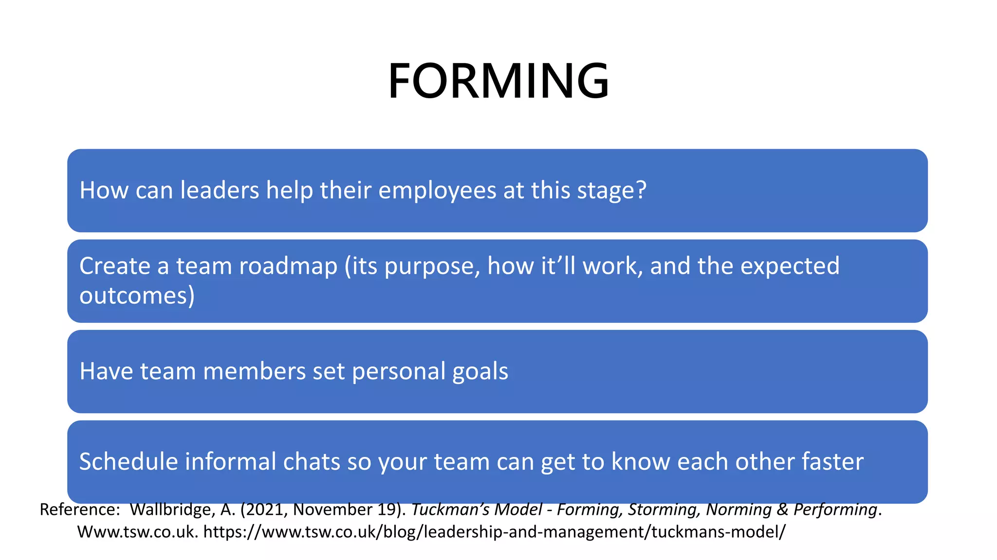 Tuckman's Model - FORMING, STORMING, NORMING & PERFORMING | PPTX