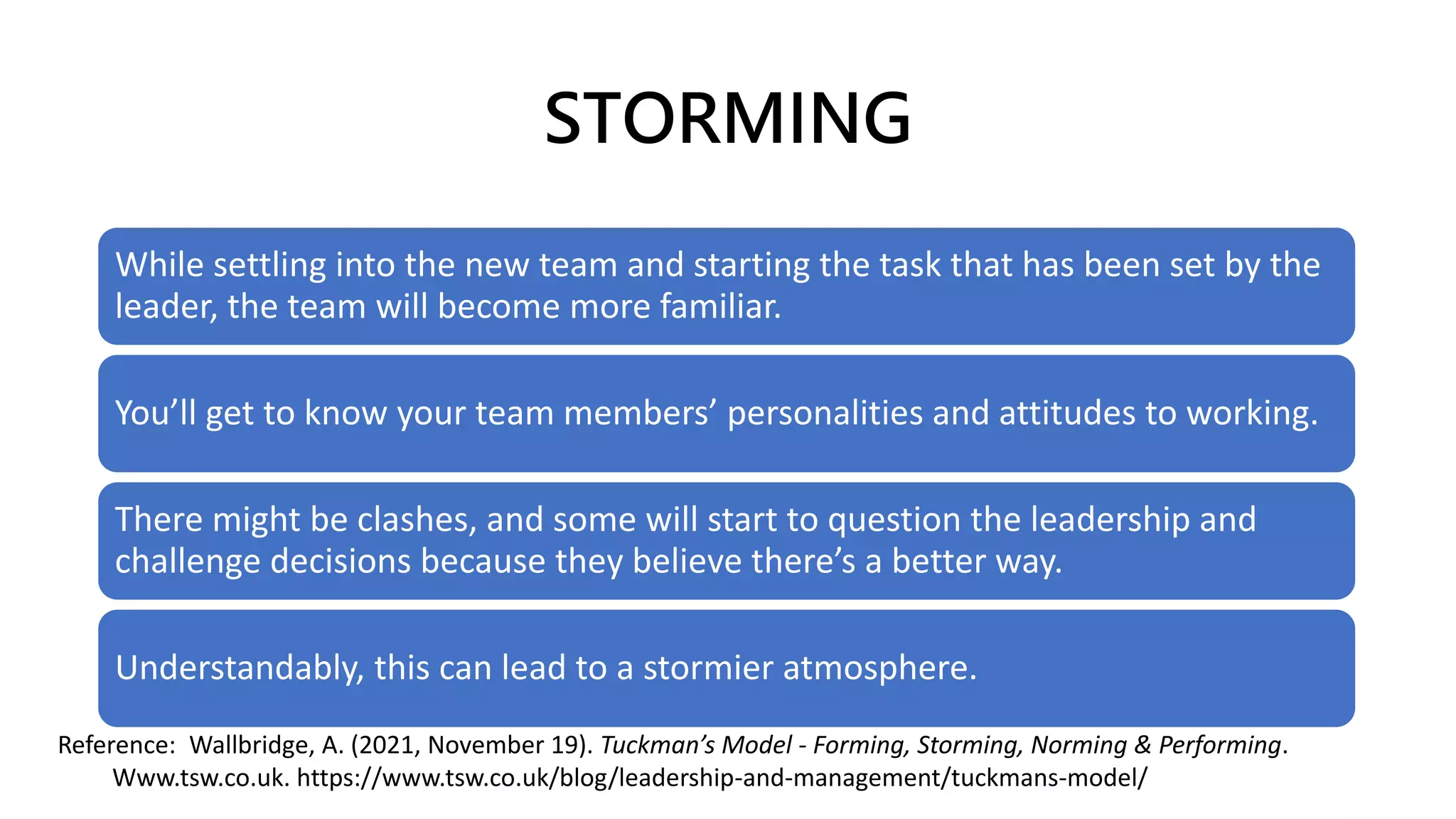 Tuckman's Model - FORMING, STORMING, NORMING & PERFORMING | PPTX