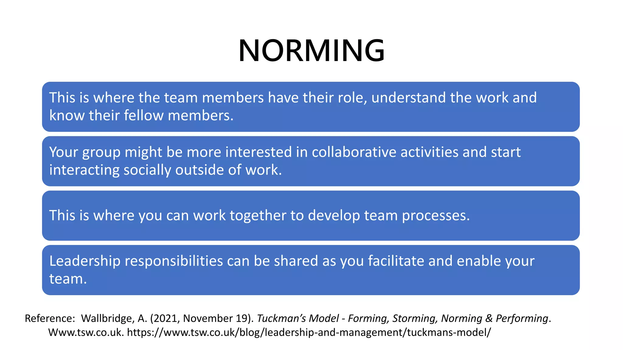Tuckman's Model - FORMING, STORMING, NORMING & PERFORMING | PPTX