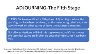 Tuckman's Model - FORMING, STORMING, NORMING & PERFORMING | PPTX