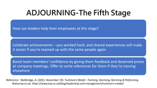 Tuckman's Model - FORMING, STORMING, NORMING & PERFORMING | PPTX