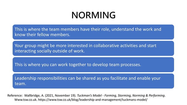 Tuckman's Model - FORMING, STORMING, NORMING & PERFORMING | PPTX ...
