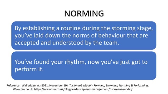 Tuckman's Model - FORMING, STORMING, NORMING & PERFORMING | PPT