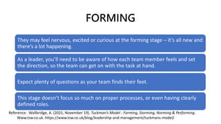 Tuckman's Model - FORMING, STORMING, NORMING & PERFORMING | PPT