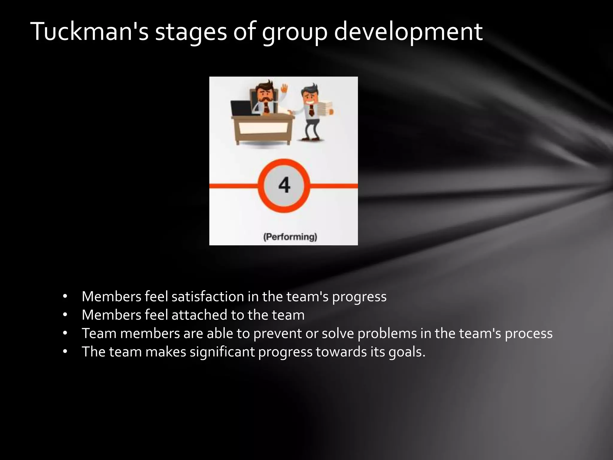 Tuckman's stages of group development | PPTX
