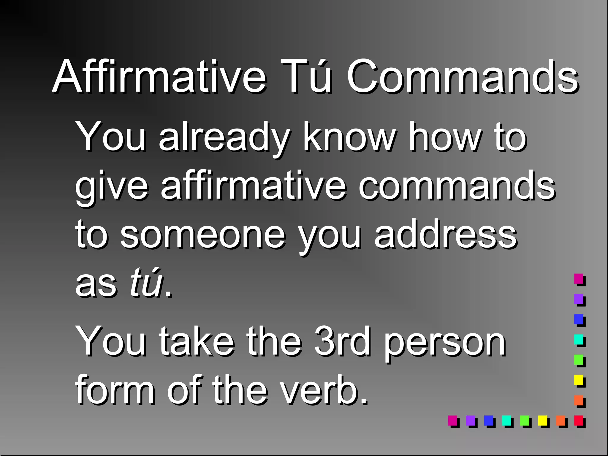 Tu commands | PPT