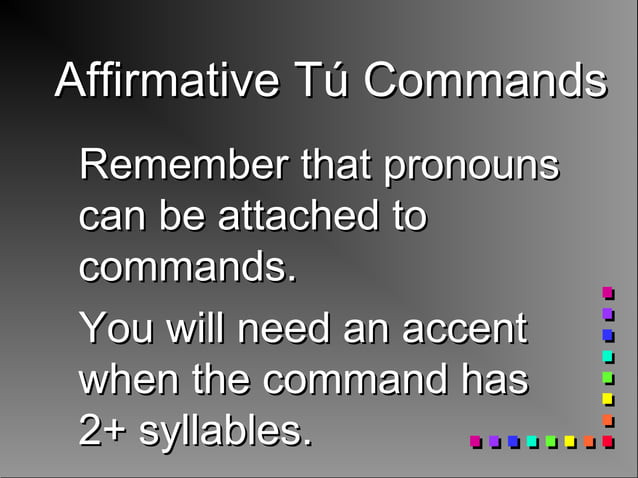 Tu commands | PPT