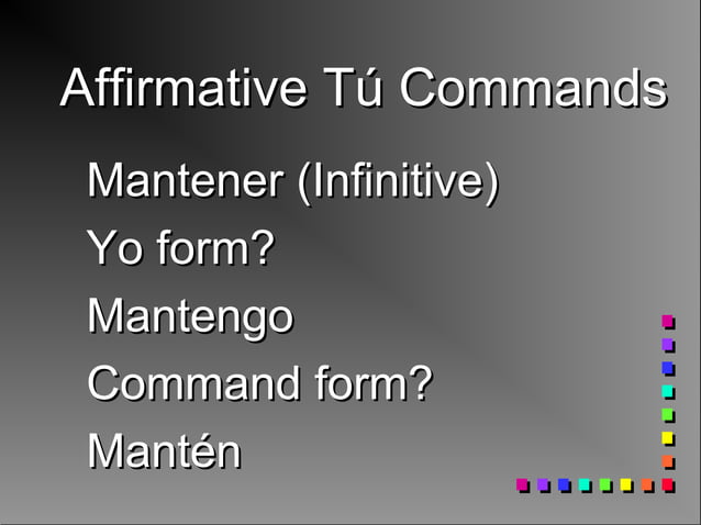 Tu commands | PPT