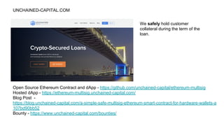 Tucson Blockchain Dev Meetup - Unchained Capital's Multisig Ethereum ...