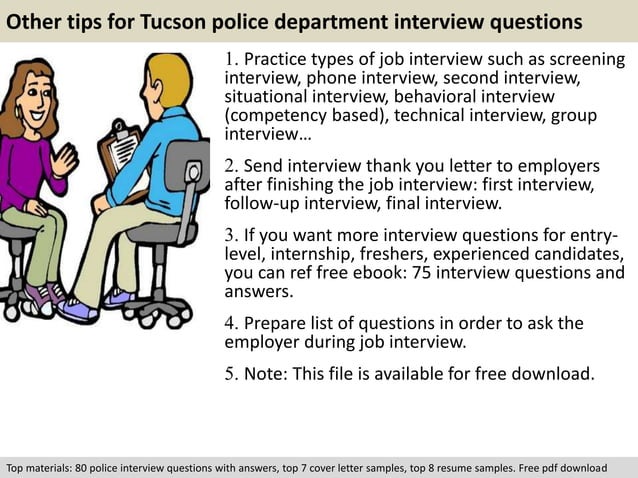 Tucson police department interview questions | PPT