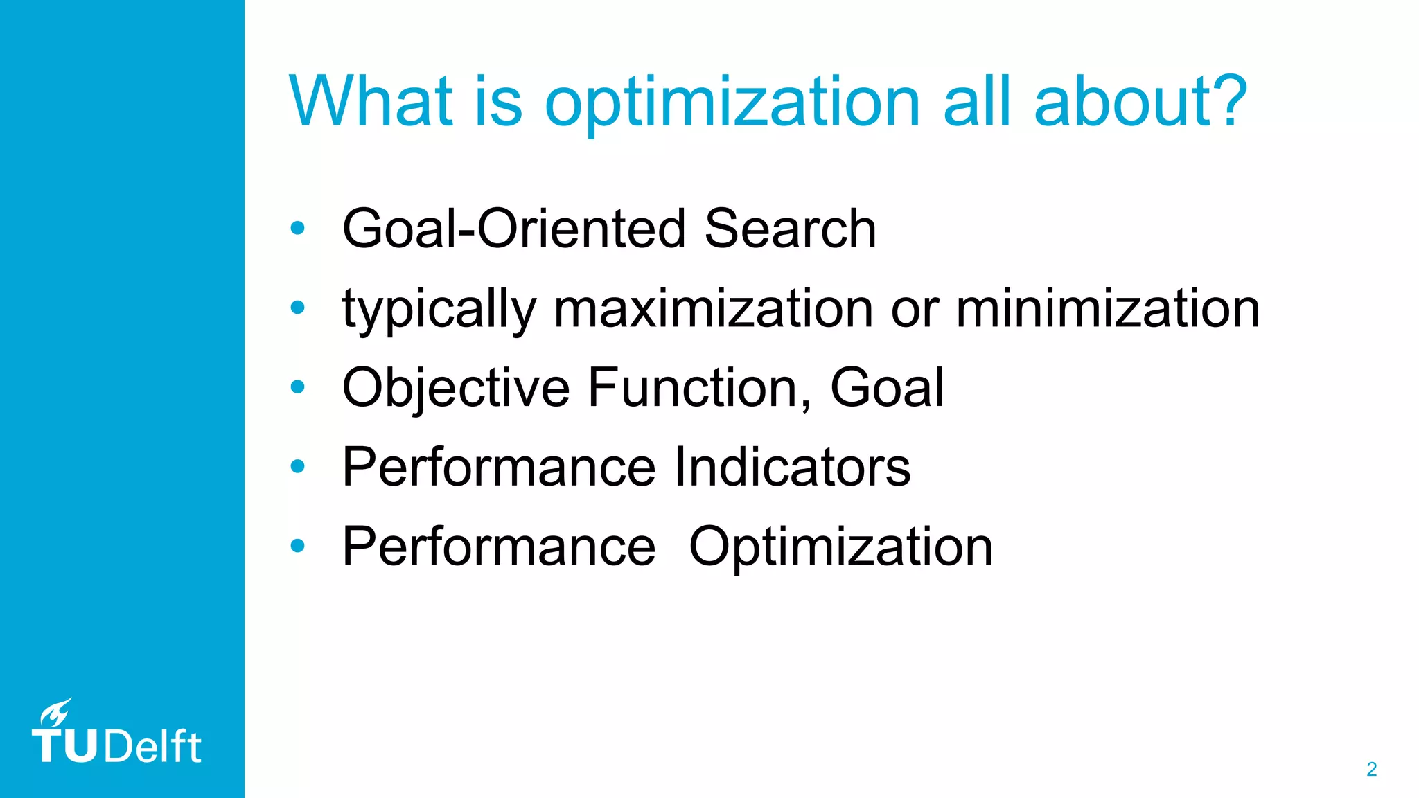 Tudelft stramien 16_9_on_optimization | PDF