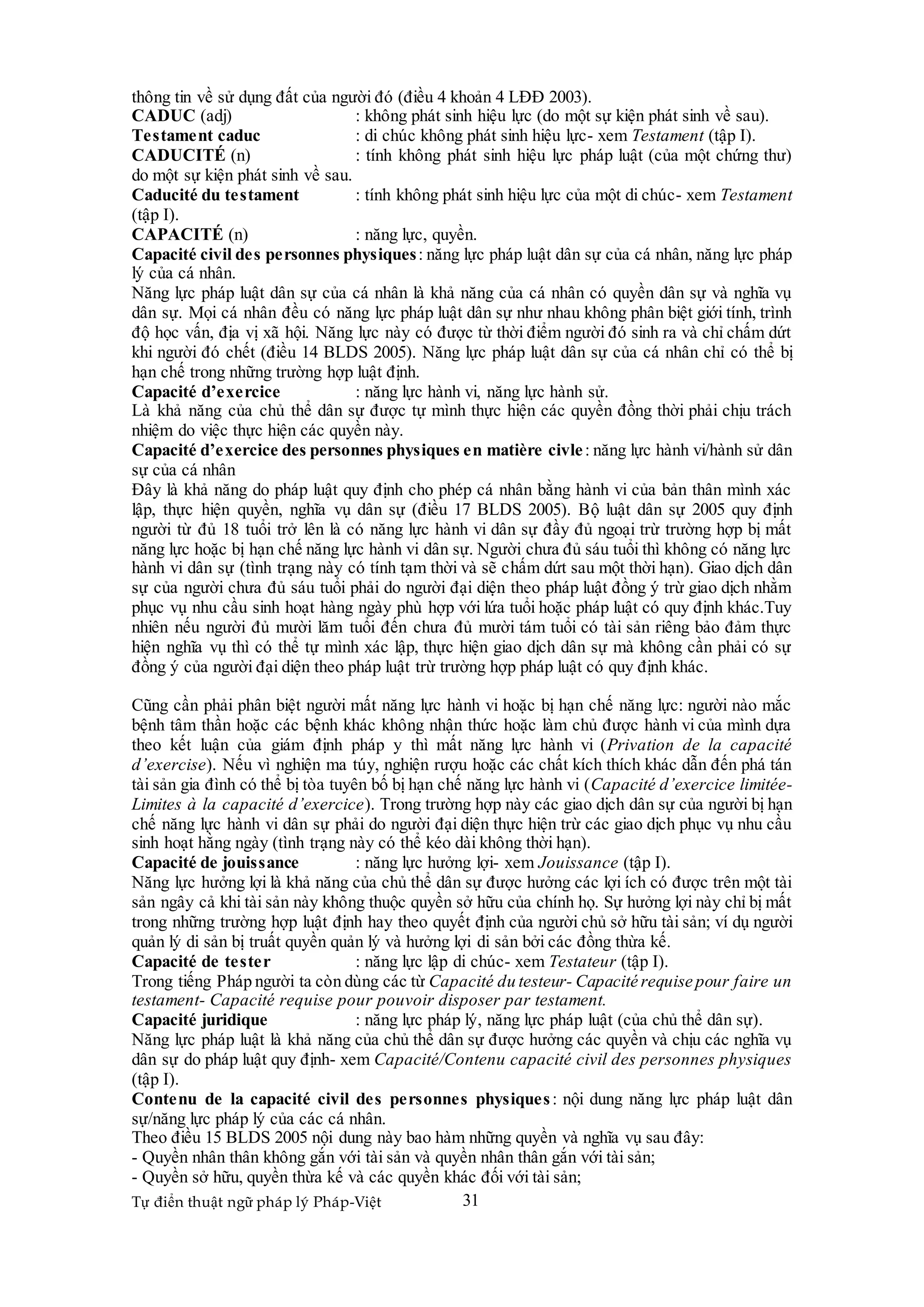 Tu dien thuat ngu phap ly Phap-Viet (luat su ton that quynh bang) | PDF