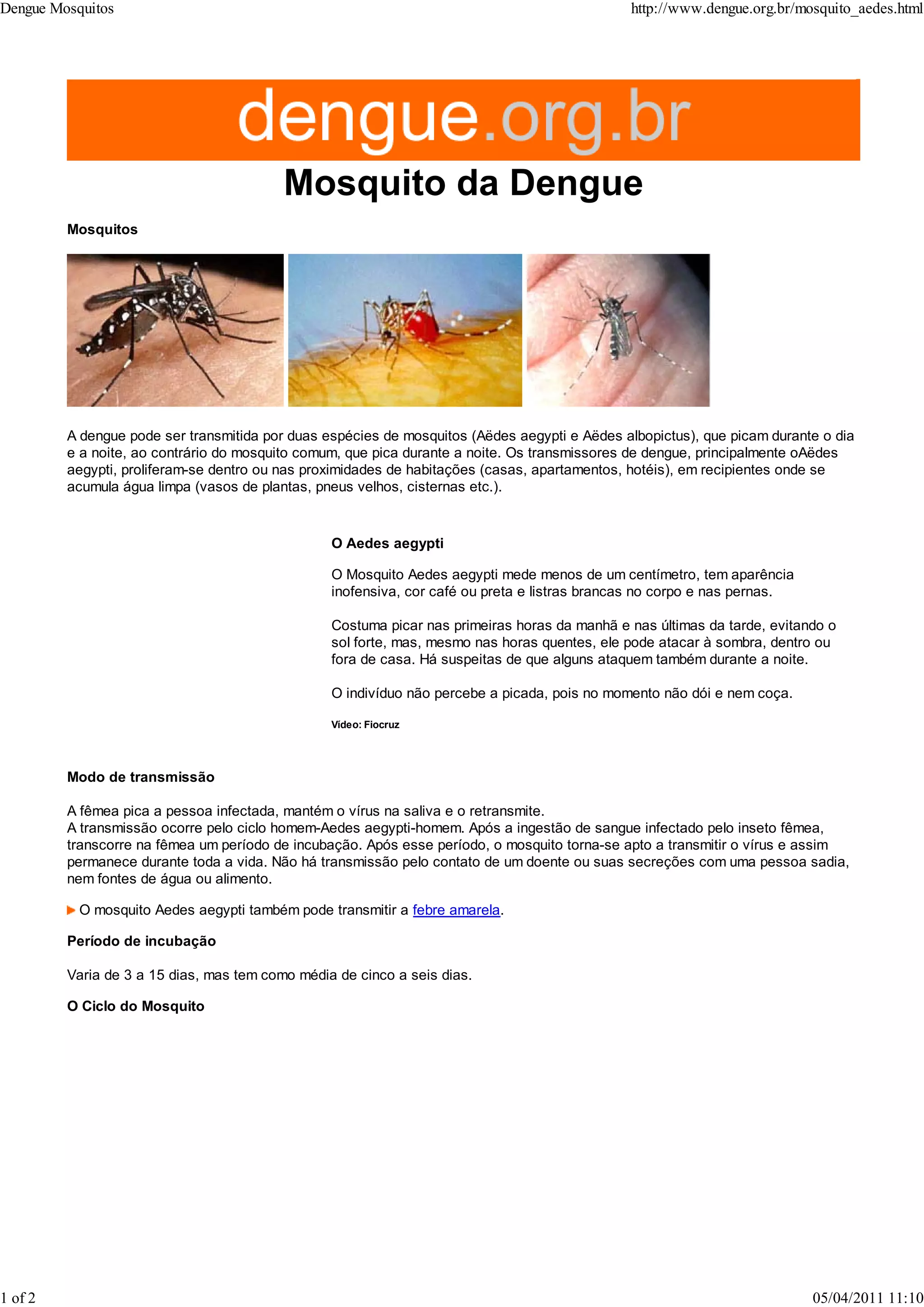 Tudo que você precisa saber sobre a dengue | PDF