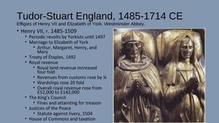 Tudor-Stuart England, 1485-1714 A.D. Lecture by Dr. Lizabeth Johnson ...