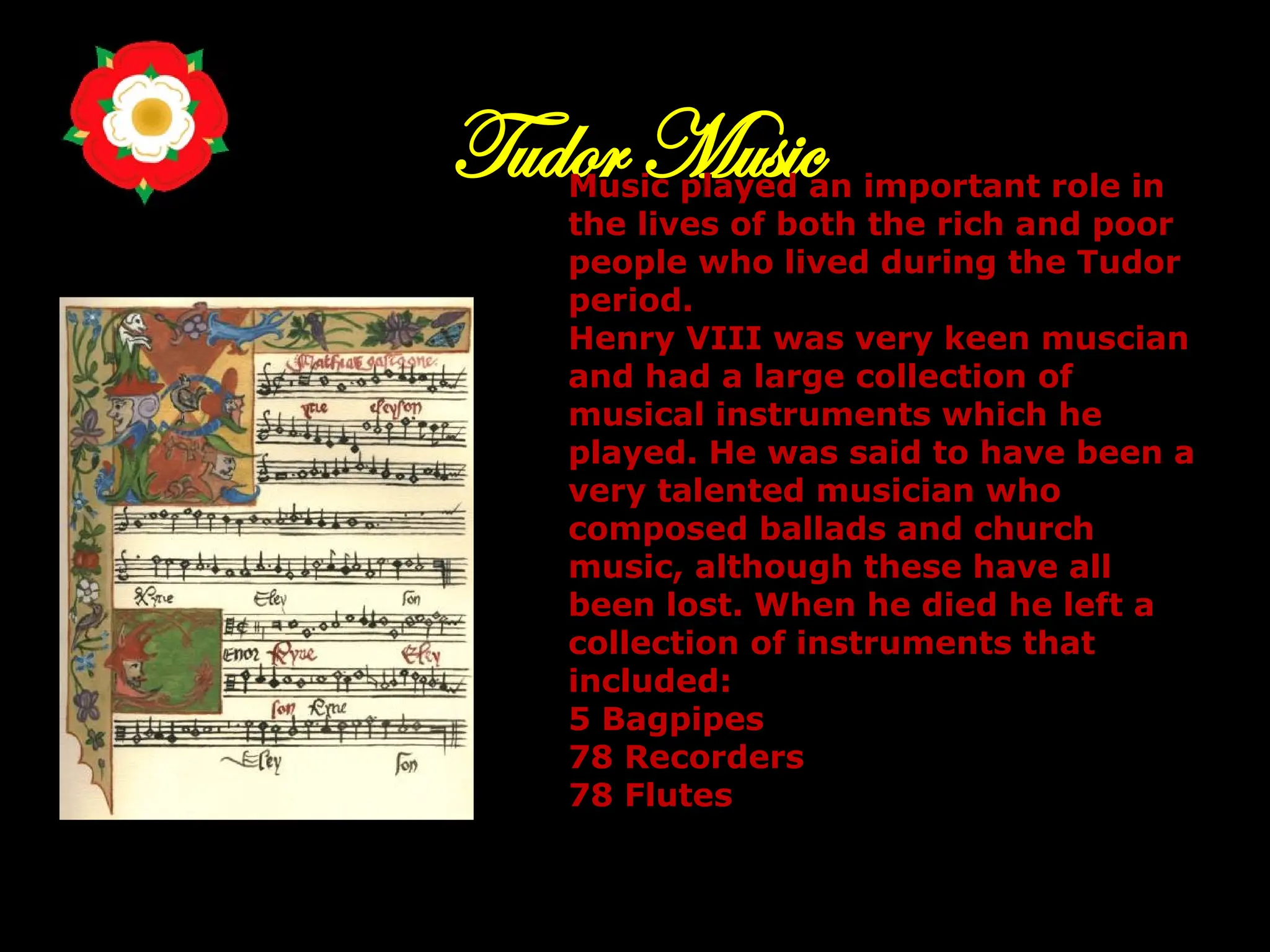 Tudor entertainment.ppt focuses on culture | PPT