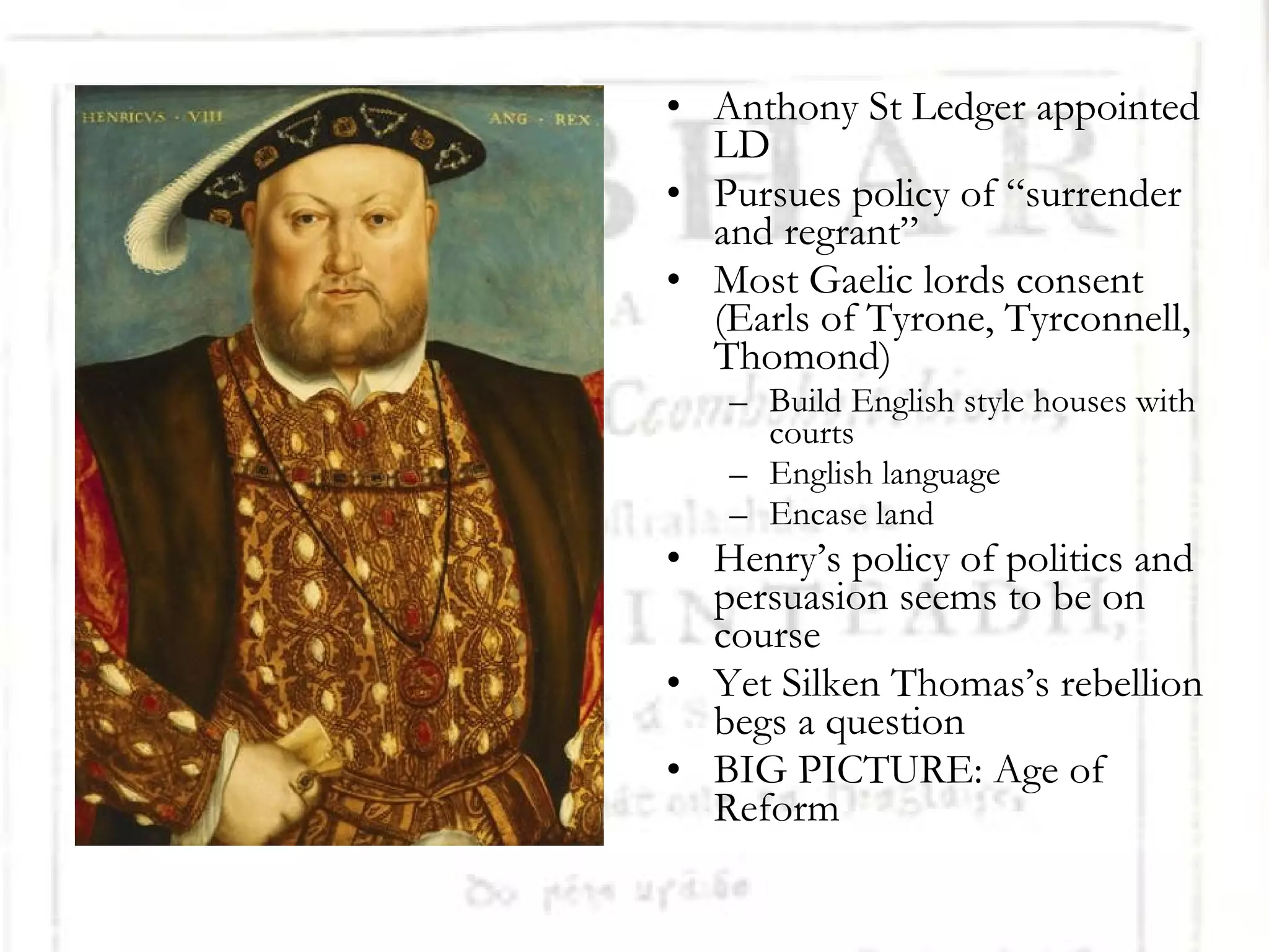 TUDOR AND GAELIC IRELAND IN THE 17th CENTURY | PPT