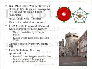 TUDOR AND GAELIC IRELAND IN THE 17th CENTURY | PPT