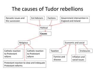 Tudor rebellions revision | PPTX