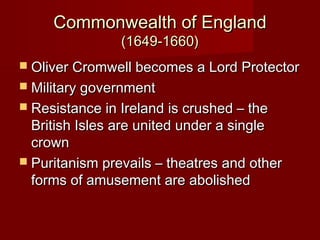 Britain in the 16th and 17th century | PPT