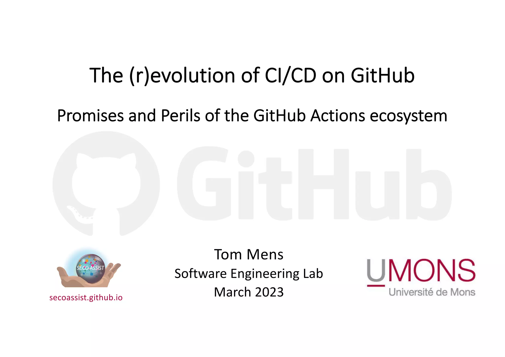 The (r)evolution of CI/CD on GitHub | PPT