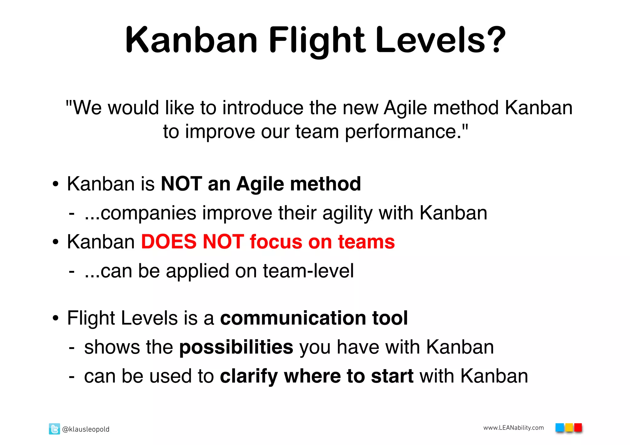 FLIGHT LEVELS OF KANBAN (KLAUS LEOPOLD) - LKCE13 | PDF