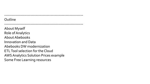 Building Modern Data Platform with AWS | PPT