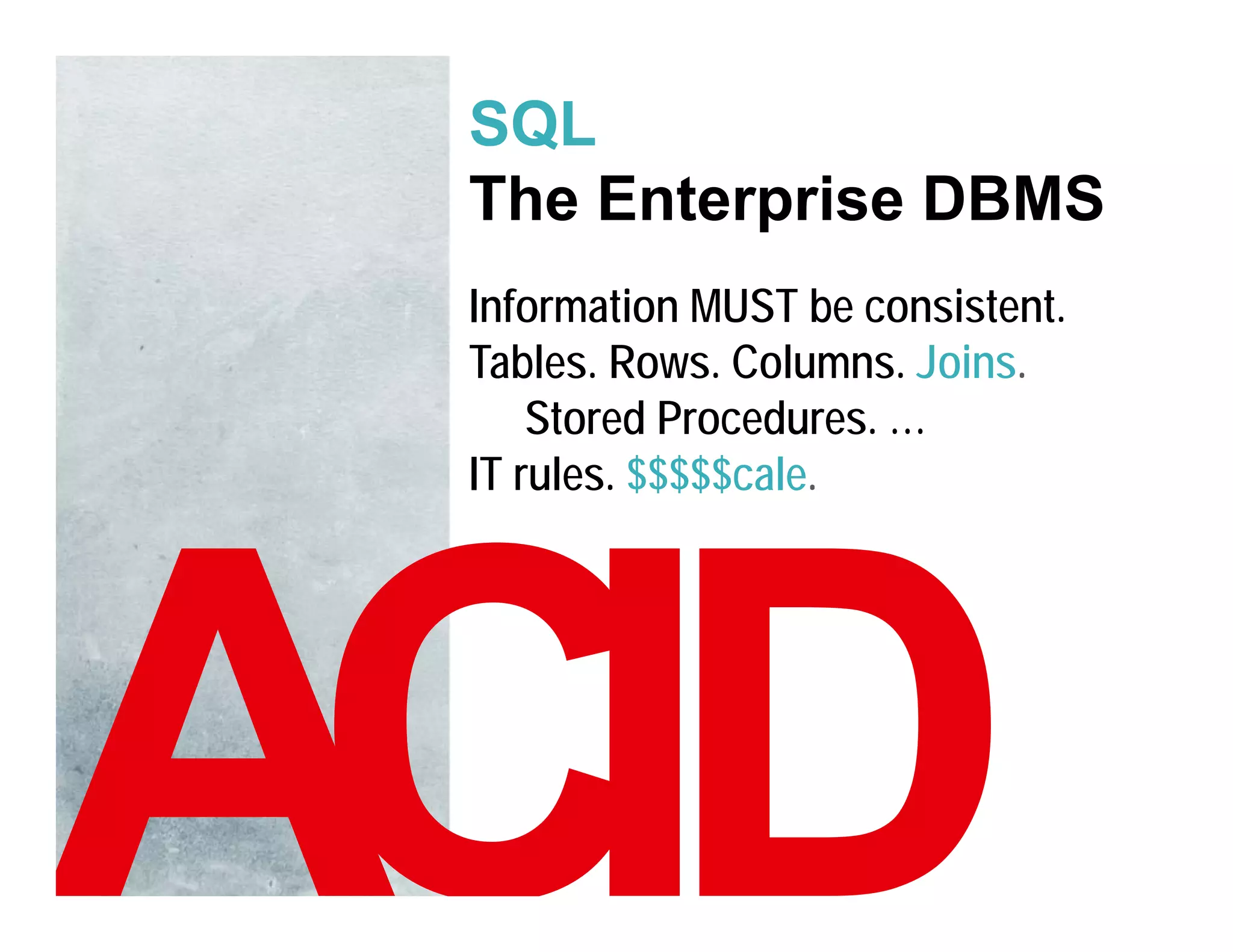 Taking NoSQL 1.0 on a Journey into the Enterprise | PDF | Databases | Computer Software and ...