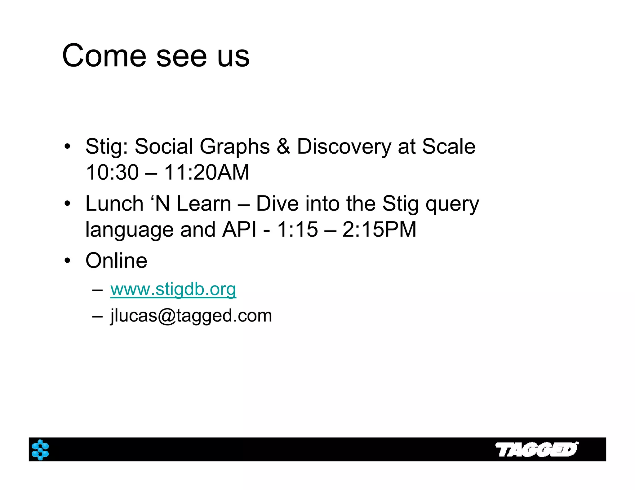Introducing Stig: A New Open Source, Non-relational, Distributed Graph ...