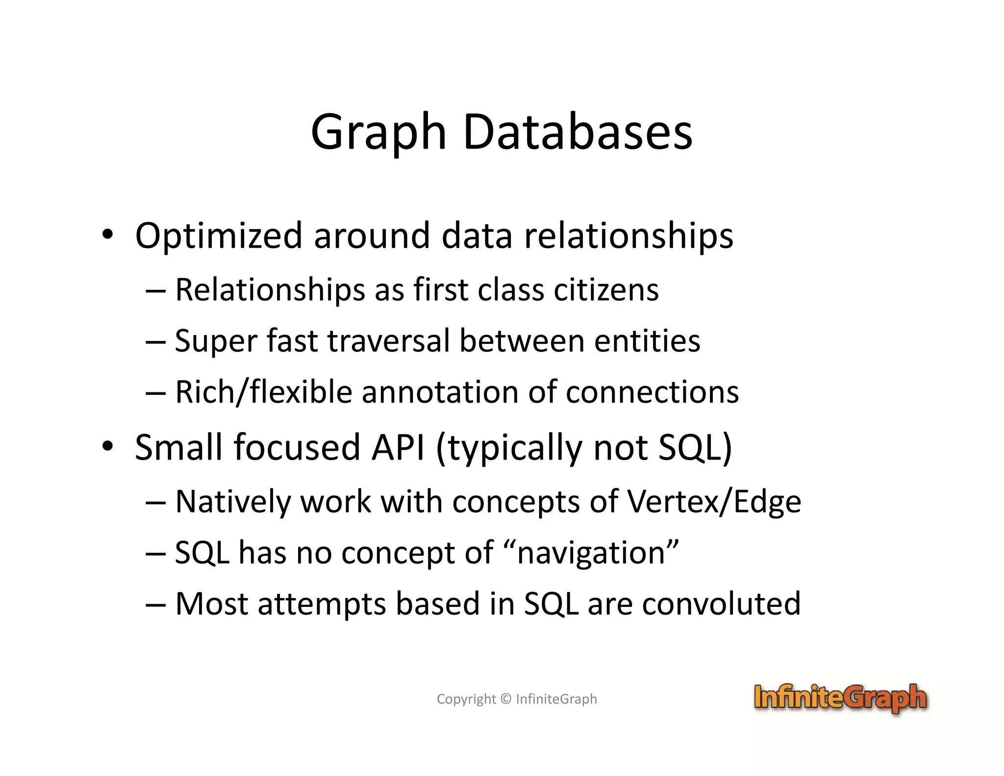 Introduction to InfiniteGraph, the Distributed and Scalable Graph Database | PDF