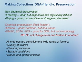 Dr Sarah Adamowicz - Field collections | PDF