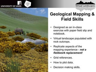 Geoscience education in digital landscapes: the virtual landscapes project | PPTX
