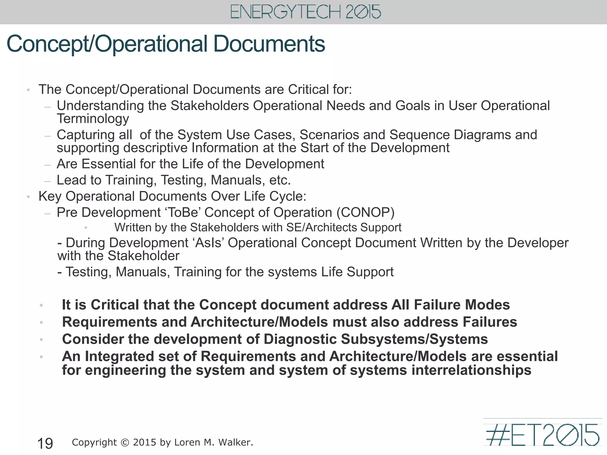 Mark Walker: Model Based Systems Engineering Initial Stages for Power ...