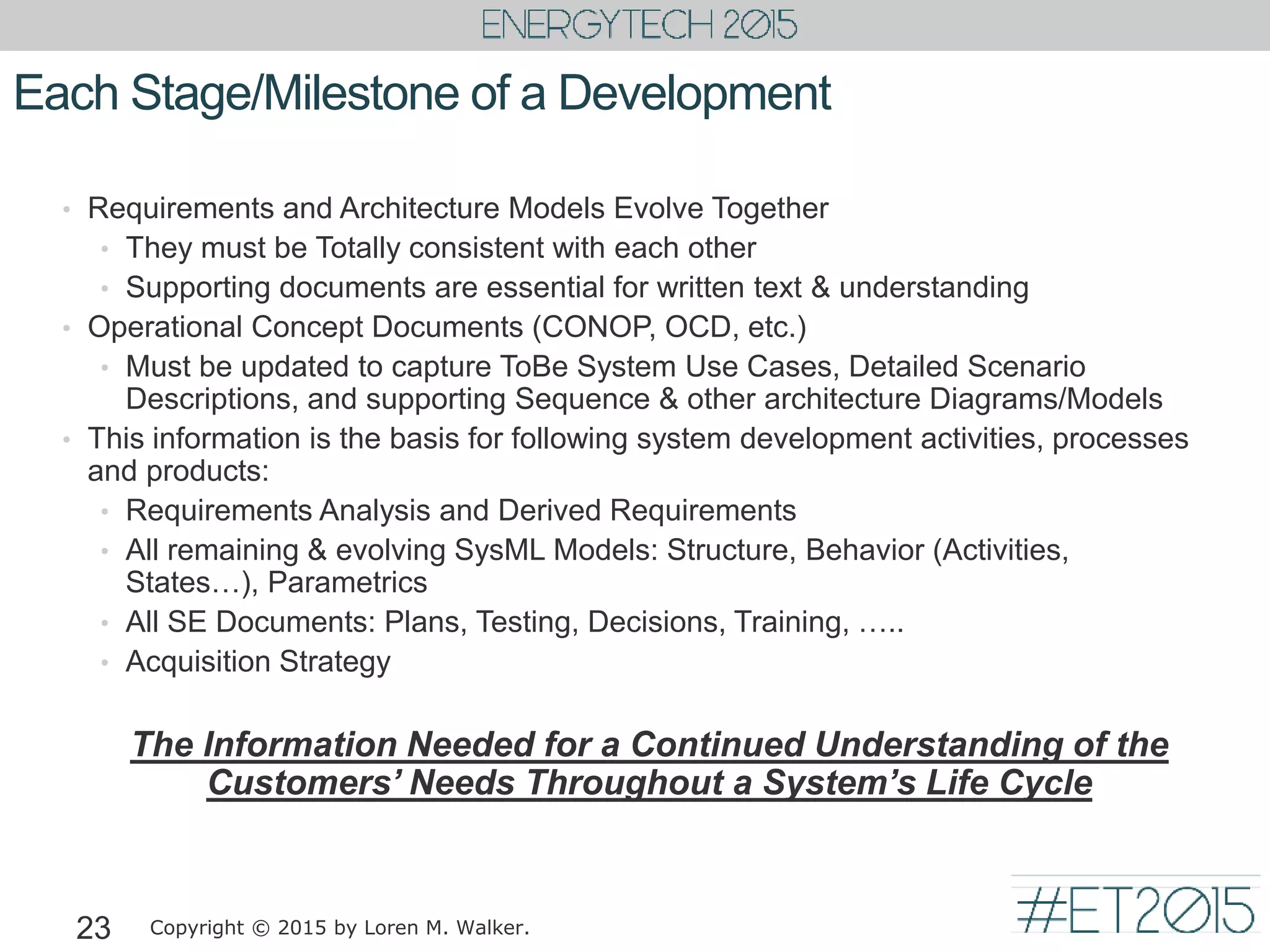 Mark Walker: Model Based Systems Engineering Initial Stages for Power ...